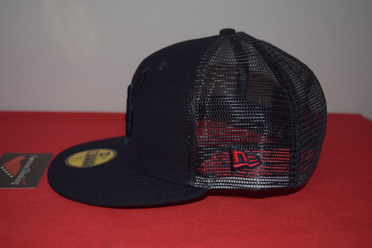 MLB New Era Cleveland Indians Chief Wahoo Feather Mesh Fitted 59Fifty ...