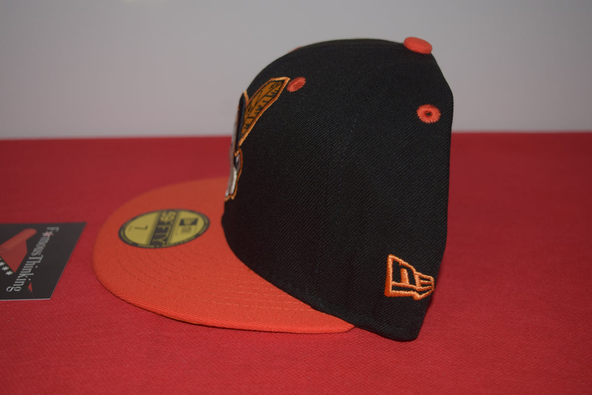 MLB New Era Cleveland Indians Chief Wahoo Black Infrared Feather Fitte ...